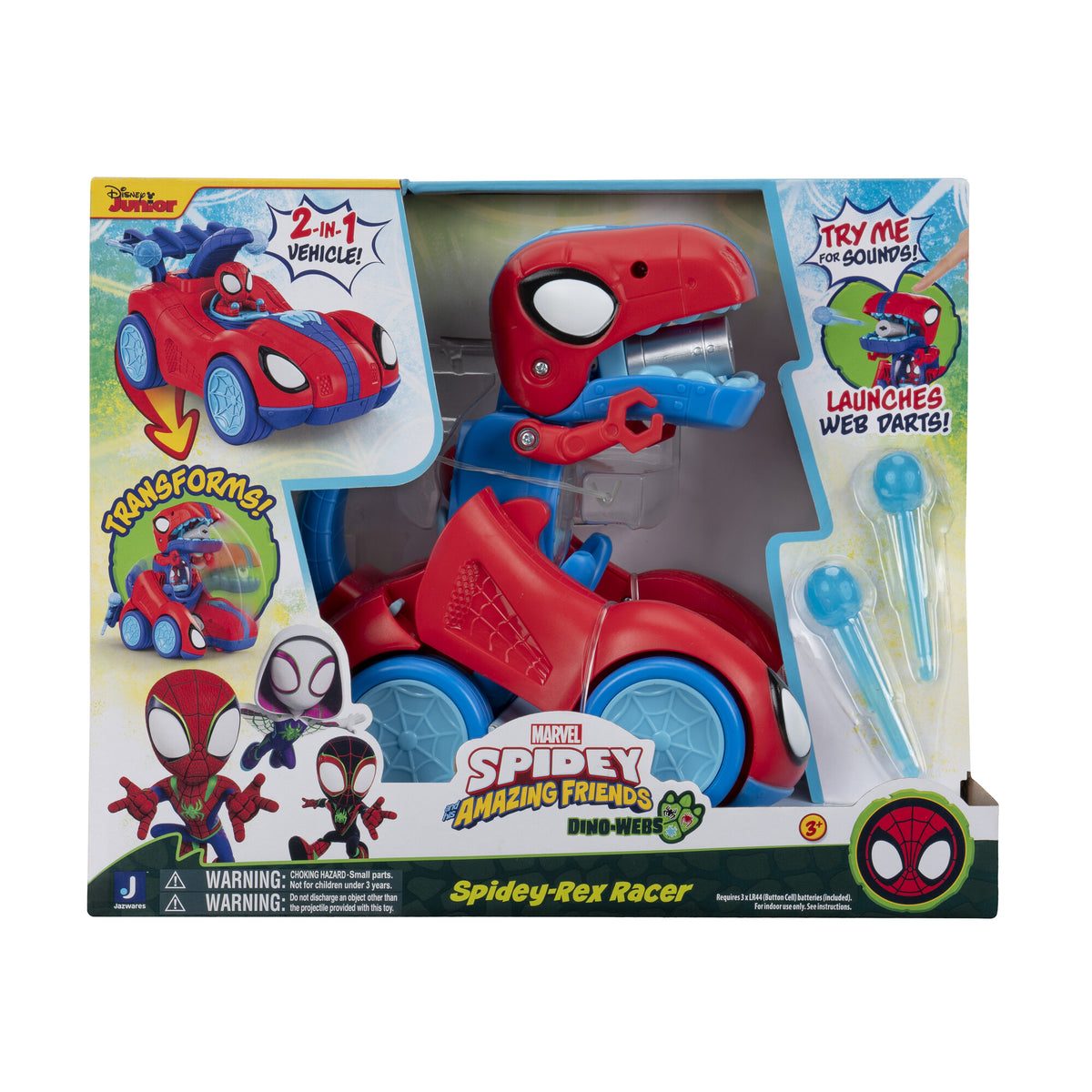Jazwares - Spidey Veicolo transformer T-Rex Racer – Legacy Distribution