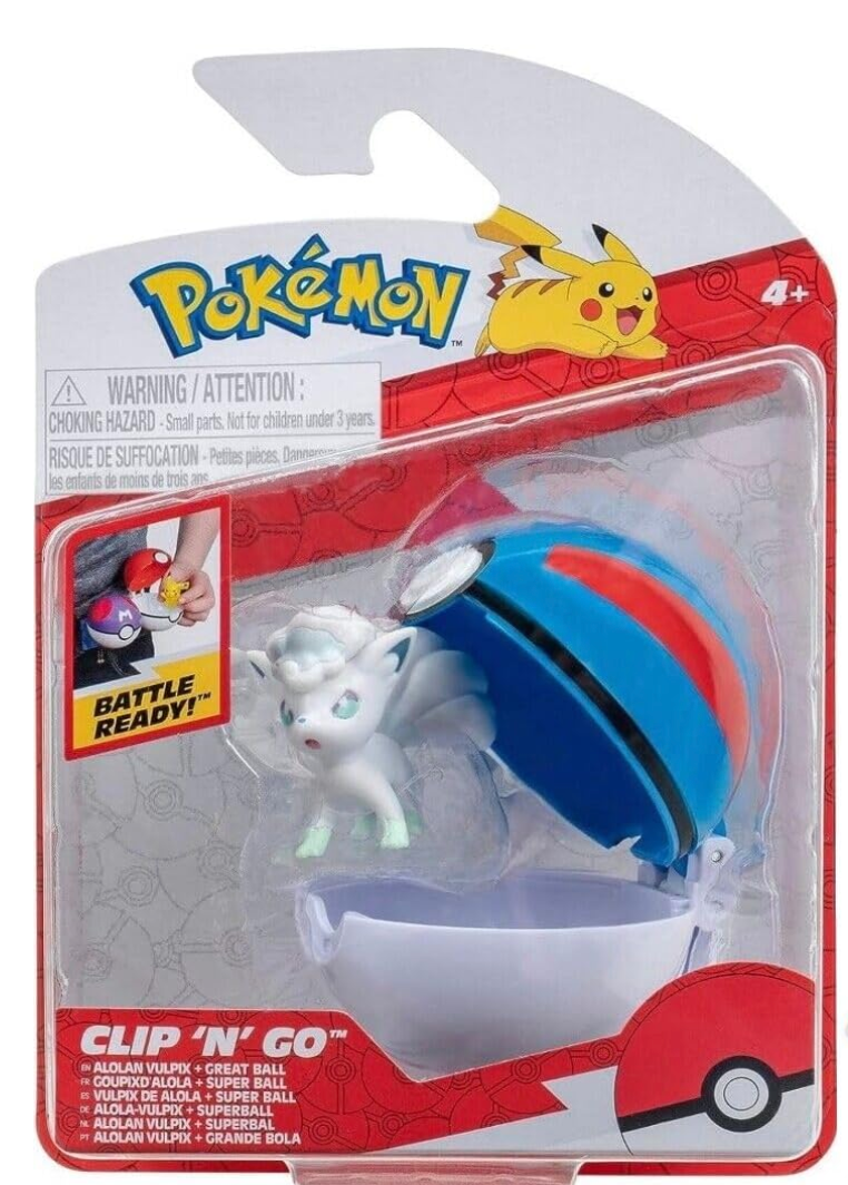 Pokémon - Clip N Go - Alolan Vulpix & Great Ball – Legacy Distribution